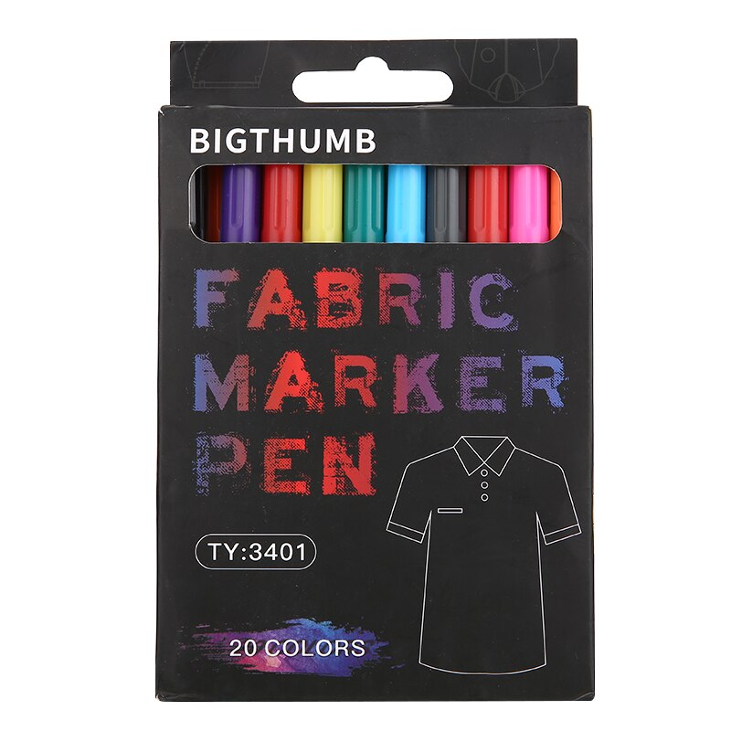 20pcs Fabric Painting Markers Pen For T-shirt Clot... – Grandado