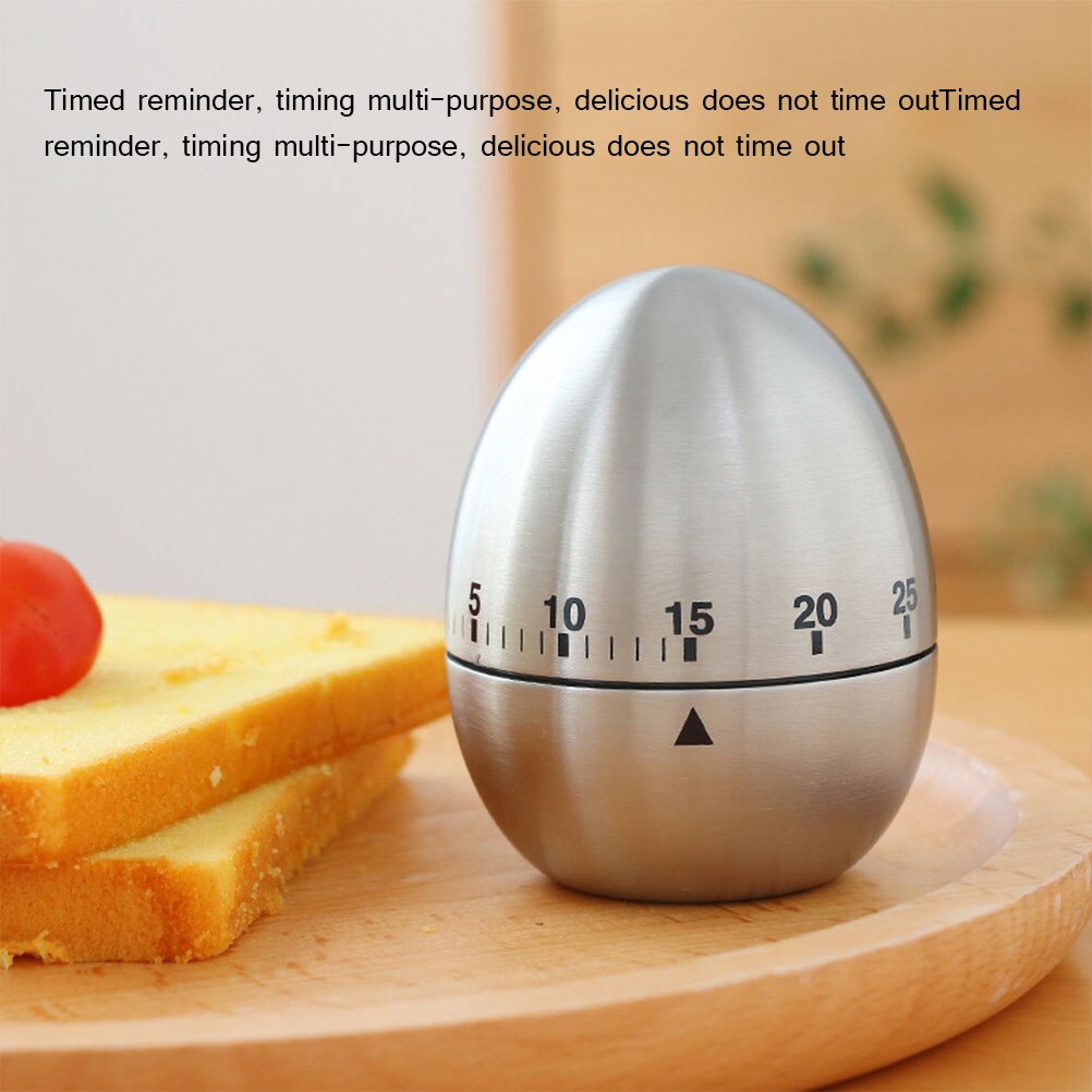 Egg Shape Kitchen Timer Stainless Steel 60 Minutes... – Grandado