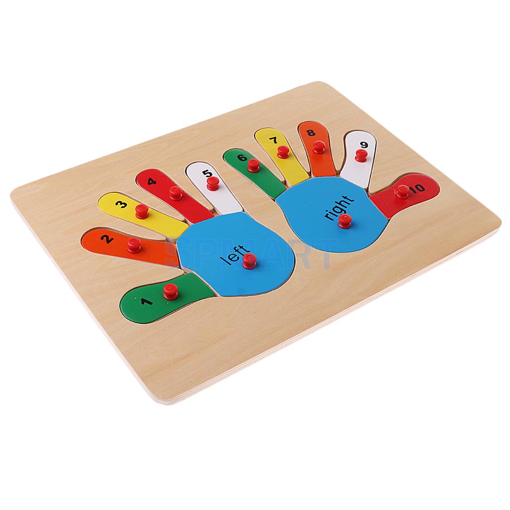 1-10 Hand Insert Jigsaw Puzzle Wooden Toy for Math... – Grandado