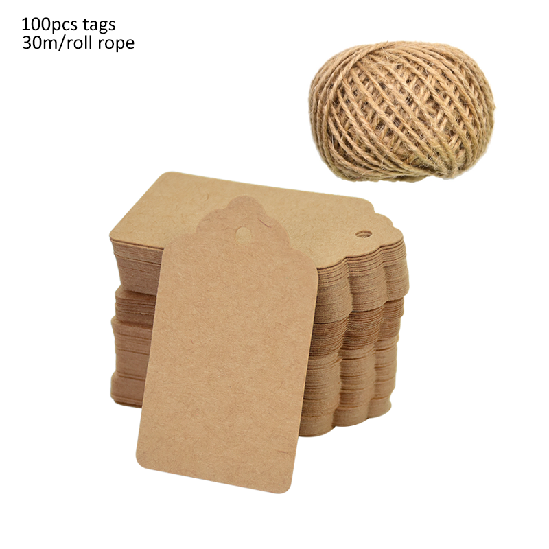 20pcs/lot Packaging Tags Handmade Hang Tag Kraft P... – Vicedeal