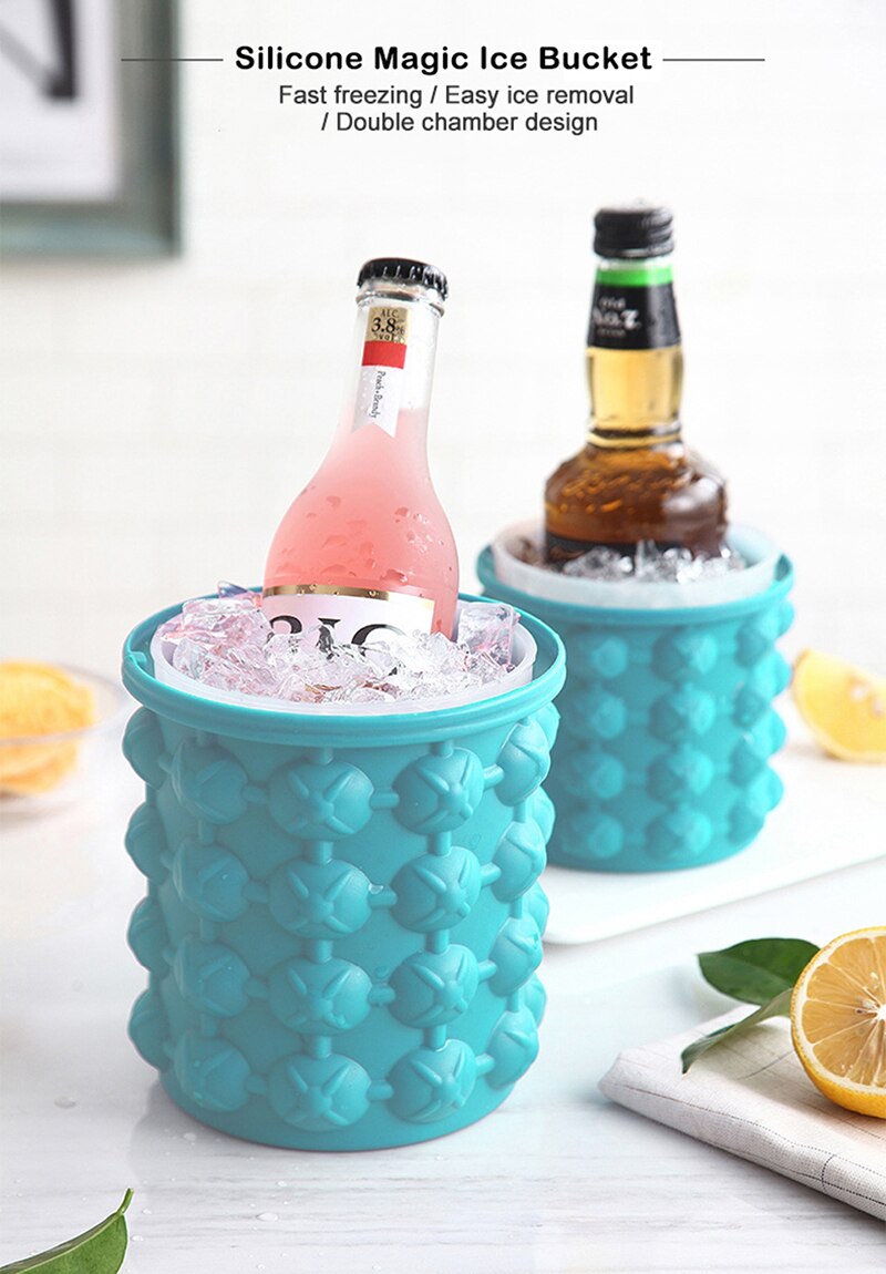 Silicone Ice Bucket Champagne Whisky Beer Ice Cube... – Grandado