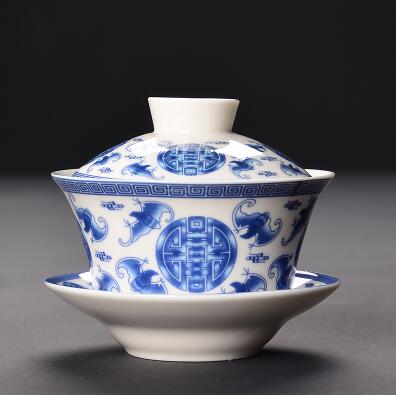Dehua White Porcelain Gaiwan China Hand Painted Te... – Grandado