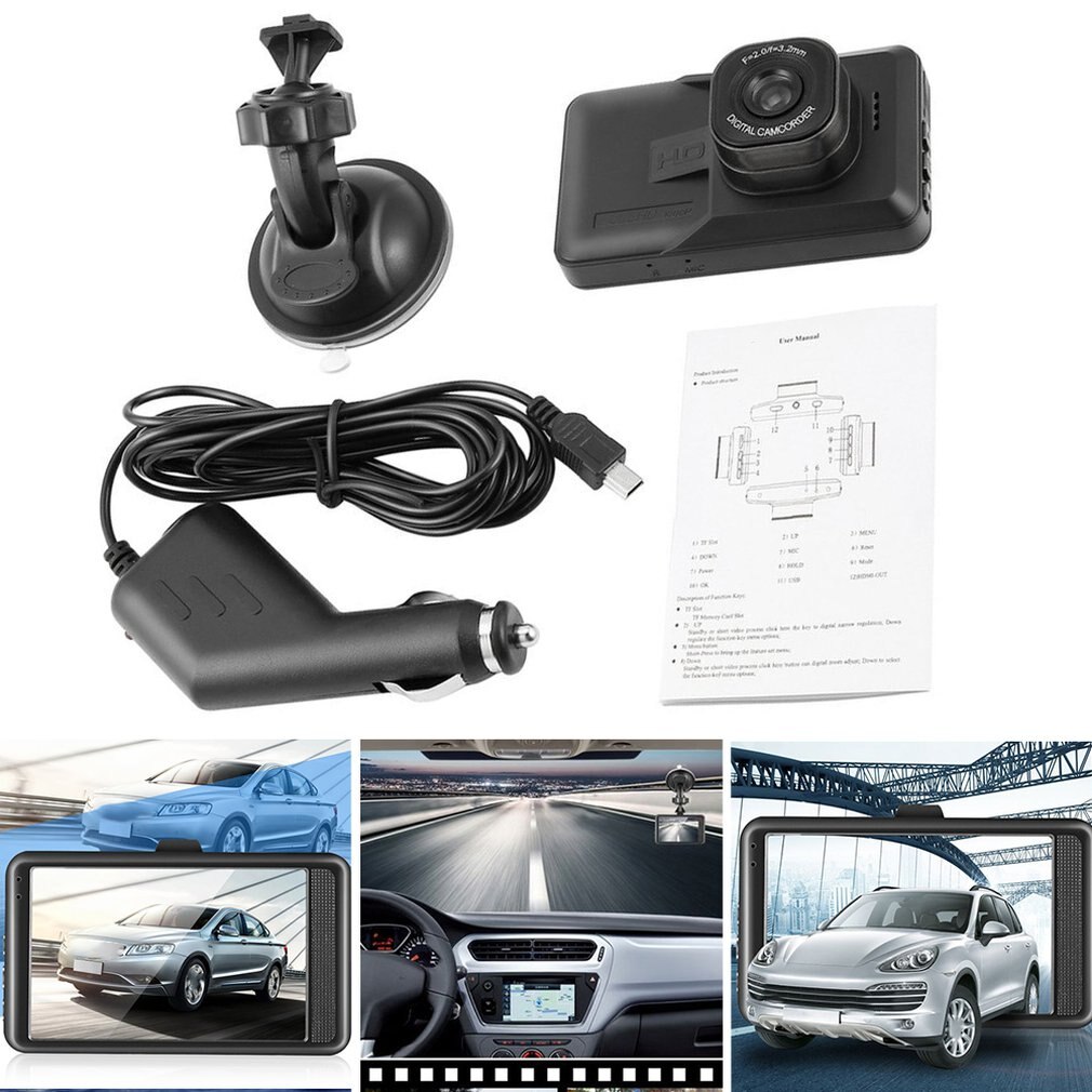 3 Inch DVR 120 Degree Wide Angle Dash Cam Dual Len... – Grandado