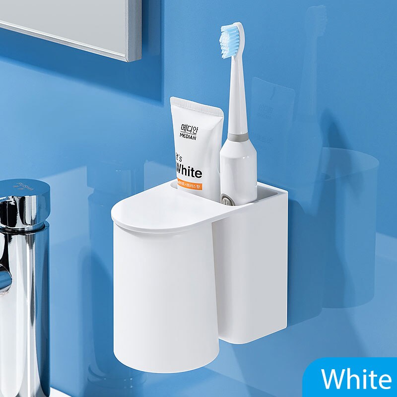 Bathroom Tooth Cup Storage Rack Wall-Mounted Tooth... – Grandado