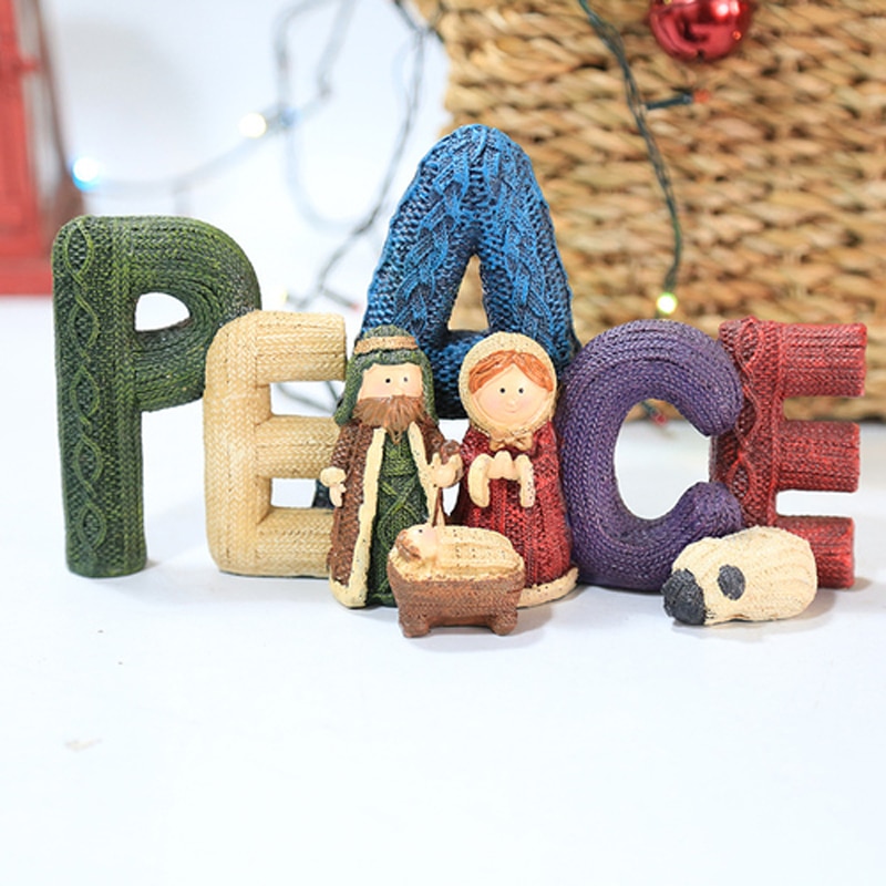 Nativity Scene Set Resin Holy Family Crafts Church... – Vicedeal