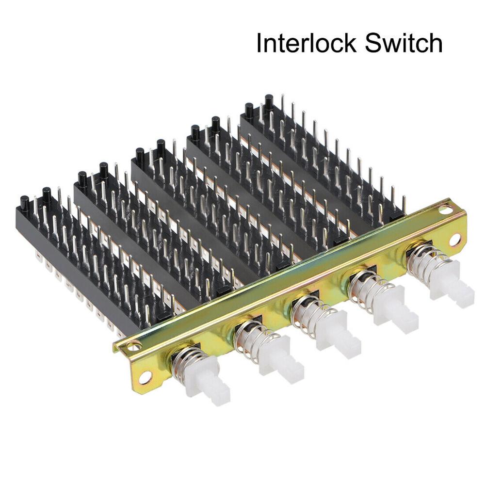 Interlock Drukknop Piano Type 8PDT 24 Pin 5 Rij – Vicedeal