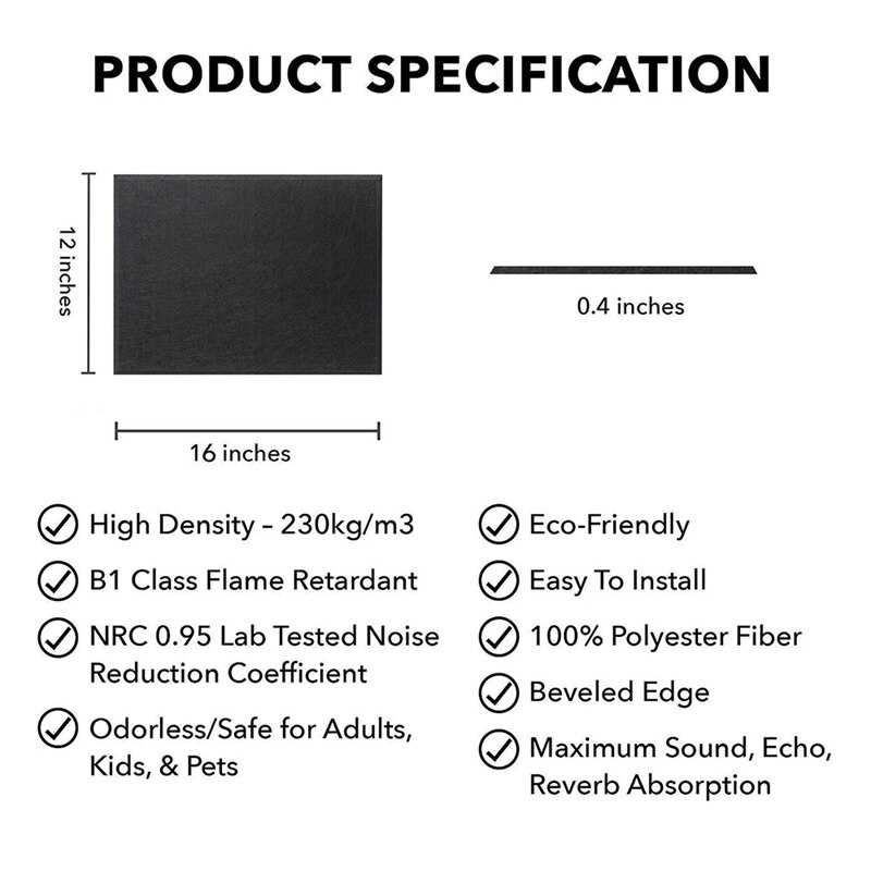 6 Pcs Acoustic Panel,Acoustic Panel to Reduce Echo... – Vicedeal