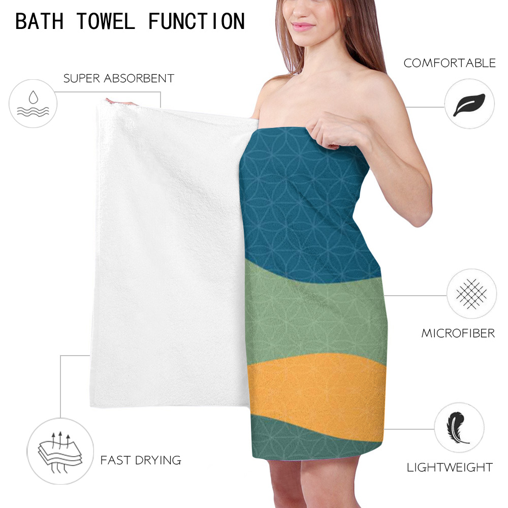 Abstract Gradient Mosaic Colorful Bath Towel For A... – Grandado