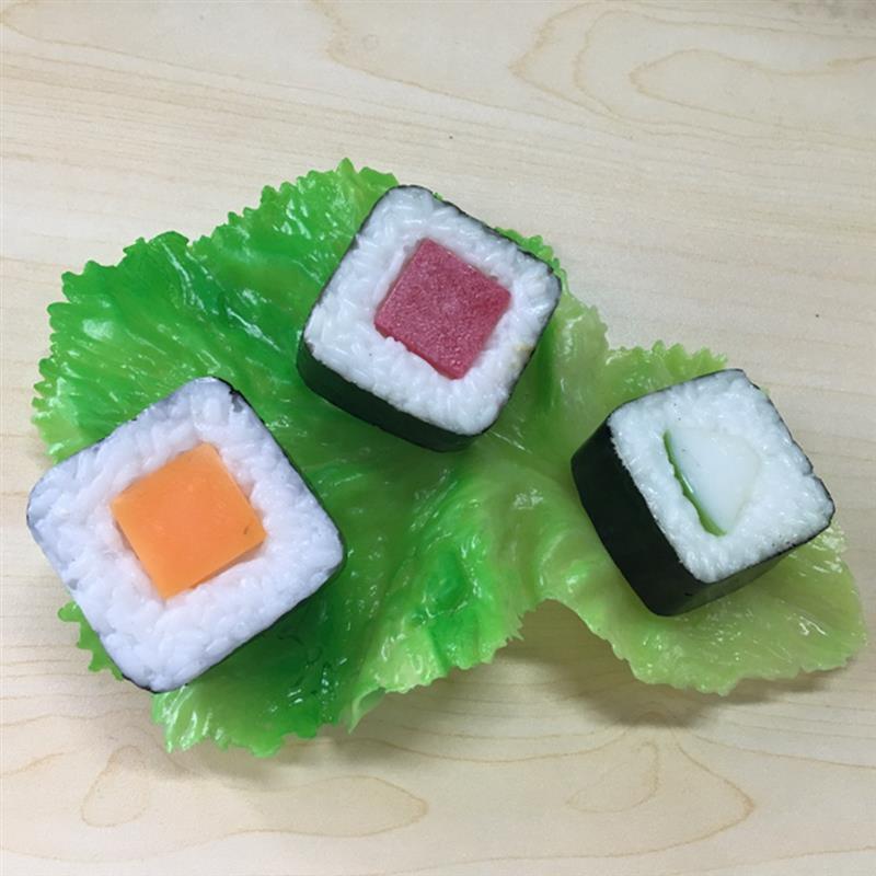 3PCS Artificial Food Square Realistic Sushi Food M... – Grandado