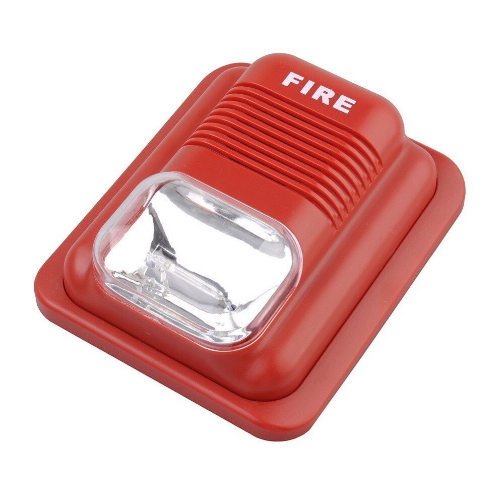Fire Alarm Siren Red Sound and White Flash Light f... – Vicedeal
