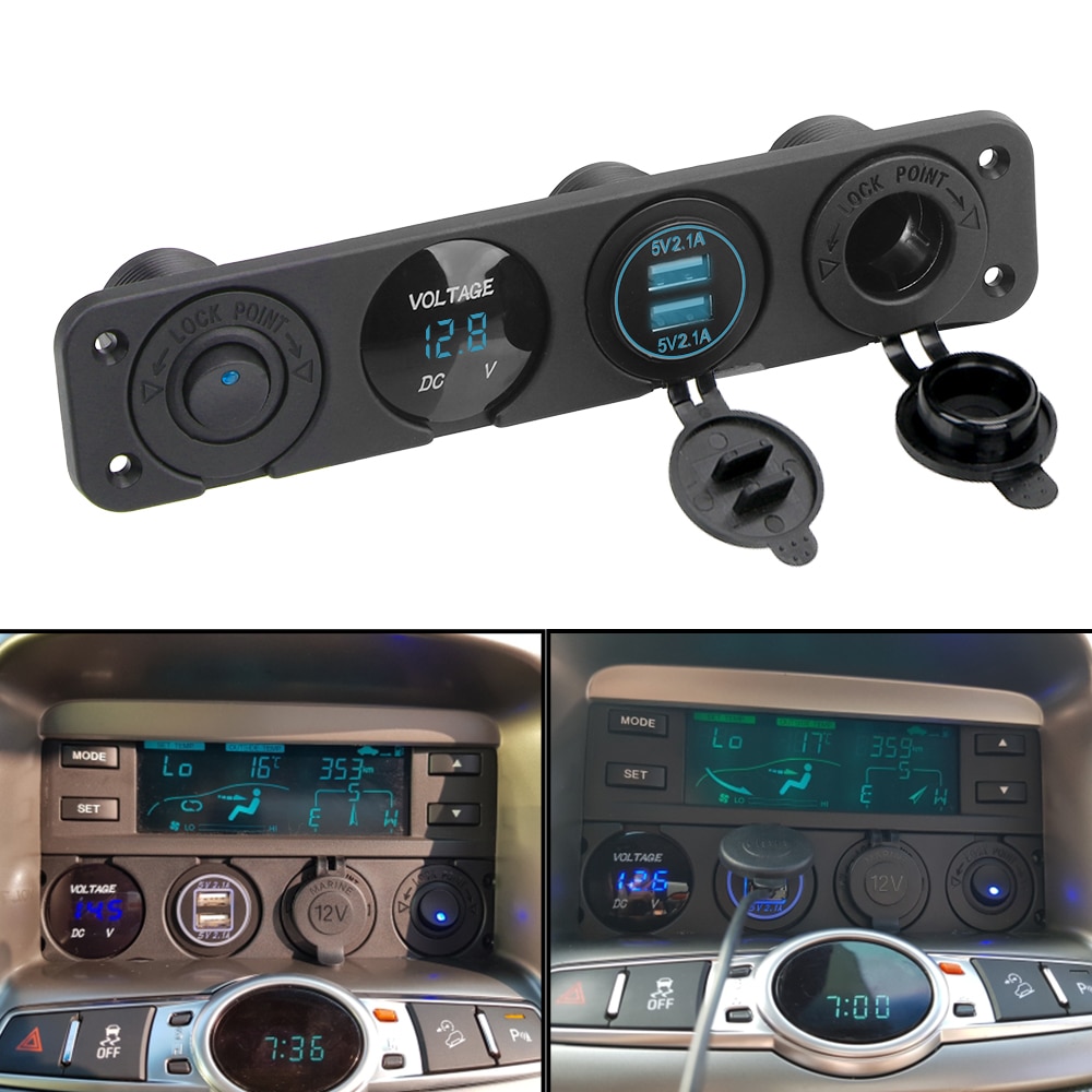 LEEPEE 4 In 1 Car Cigarette Lighter With Rocker Sw... – Grandado