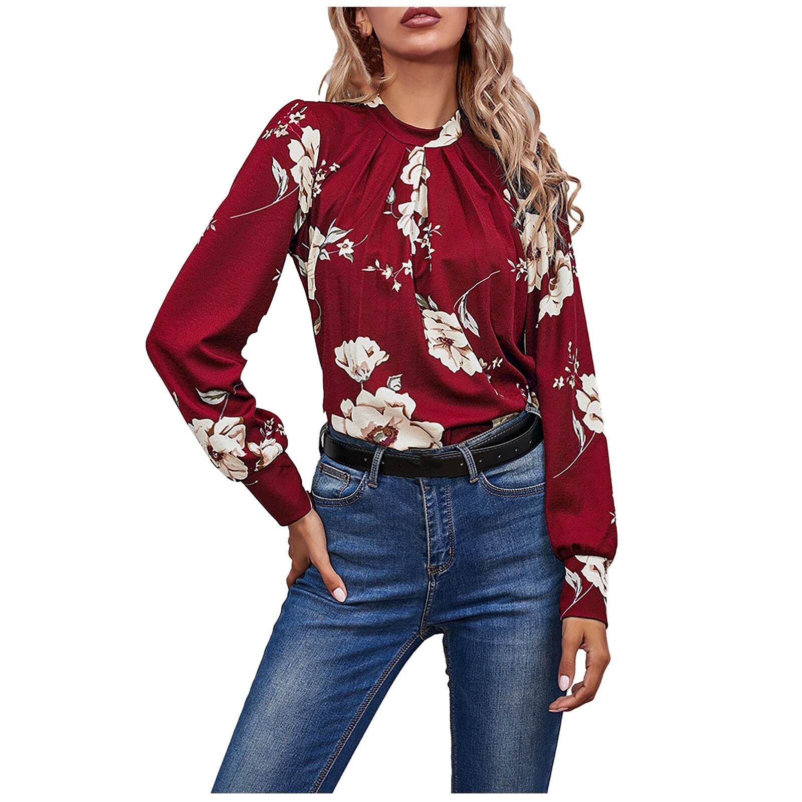 4 Vrouwen Lente Zomer Ruches Blouse Casual Mode Grandado