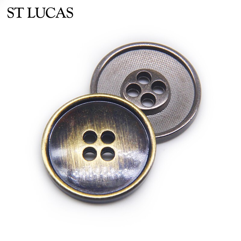 arrived 10pcs/lot metal button bronze old silver s... – Grandado