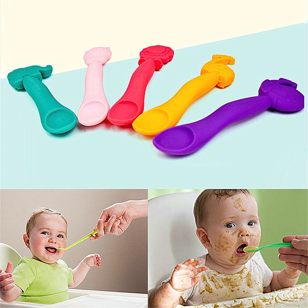 5 Kleuren Temperatuur Sensing Lepel Leuke Animal S... – Vicedeal