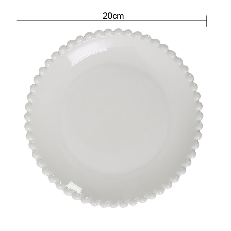 6/8Inch Leuke Witte Ronde Keramische Dessertbord M... – Vicedeal