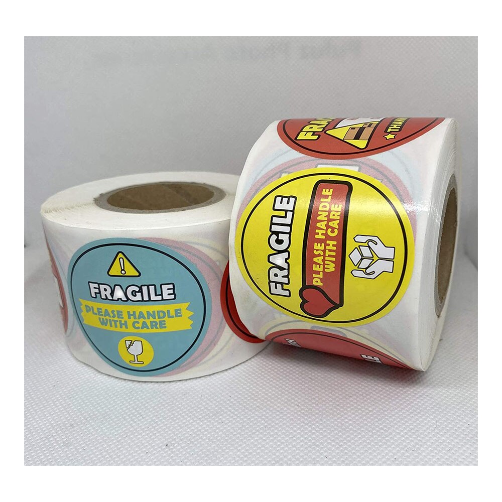 500 Pcs Fragile Or Bend Stickers Please Handle Wit... – Grandado