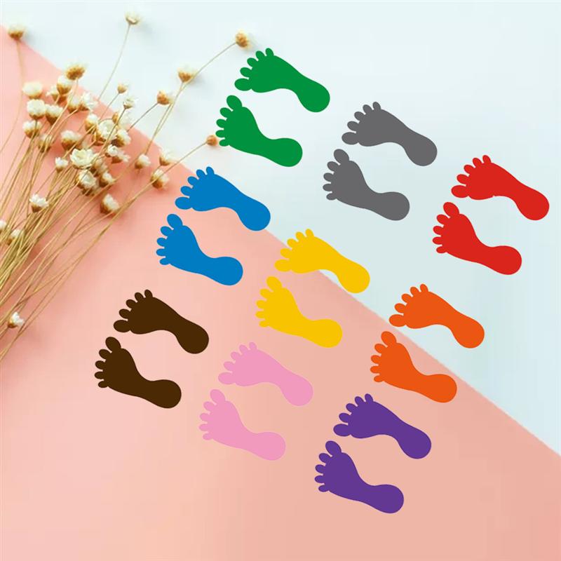 9 Pairs Kindergarten Footprints Stickers Small Ank... – Grandado