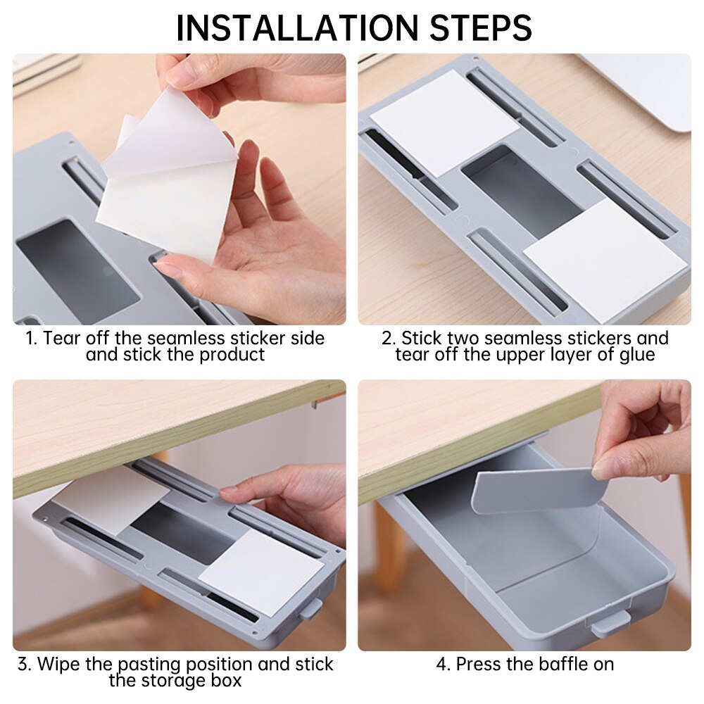 Onder Bureau Lade Lijm Opbergdoos Voor Kantoor Pen... – Vicedeal