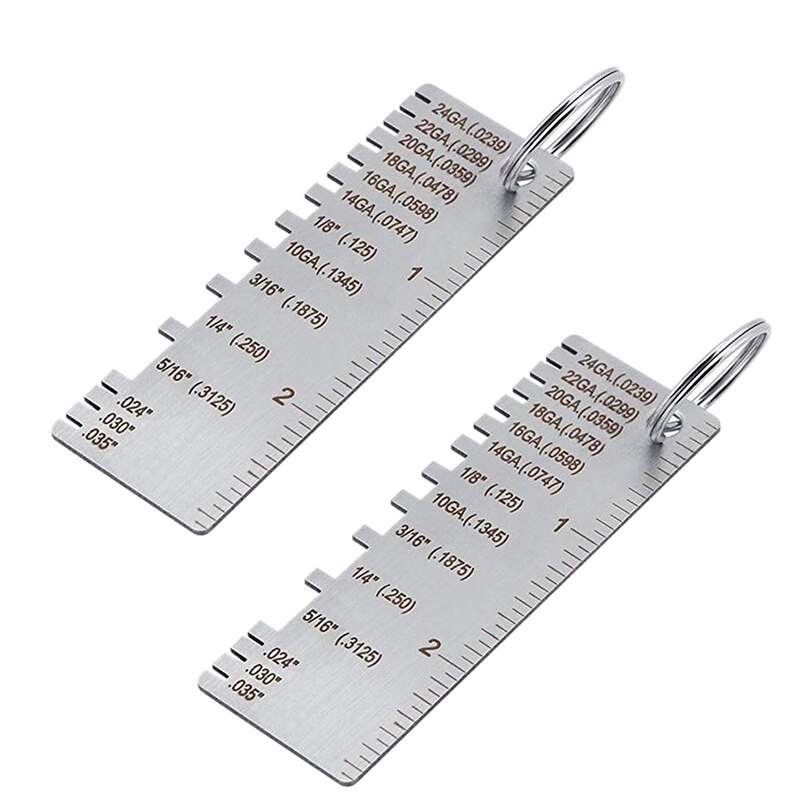 2Pcs Plaatwerk Guage Tool Plaatdikte Gauge Rvs Las... – Grandado