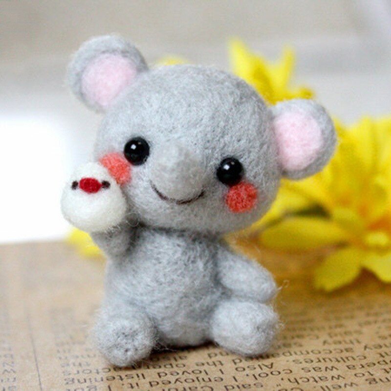 Wool Felt Needle Poked Kitting DIY Cute Animal Pan... – Vicedeal
