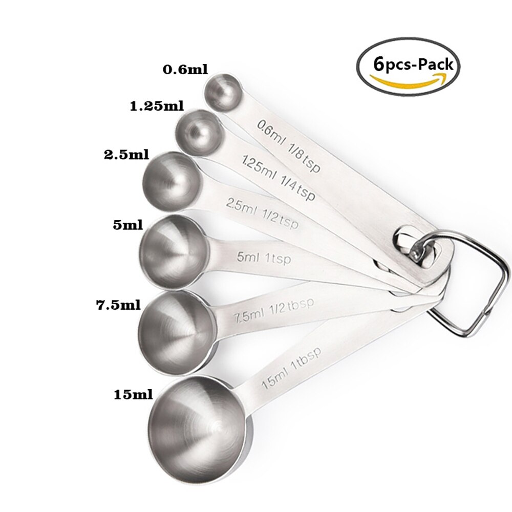 Rvs Metalen 6 Pcs Meten Mini Lepel Set – Vicedeal