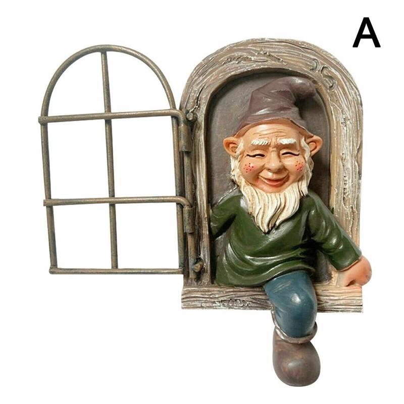 Elf Out The Door Tree Hugger-Garden Ornament Tree ... – Vicedeal