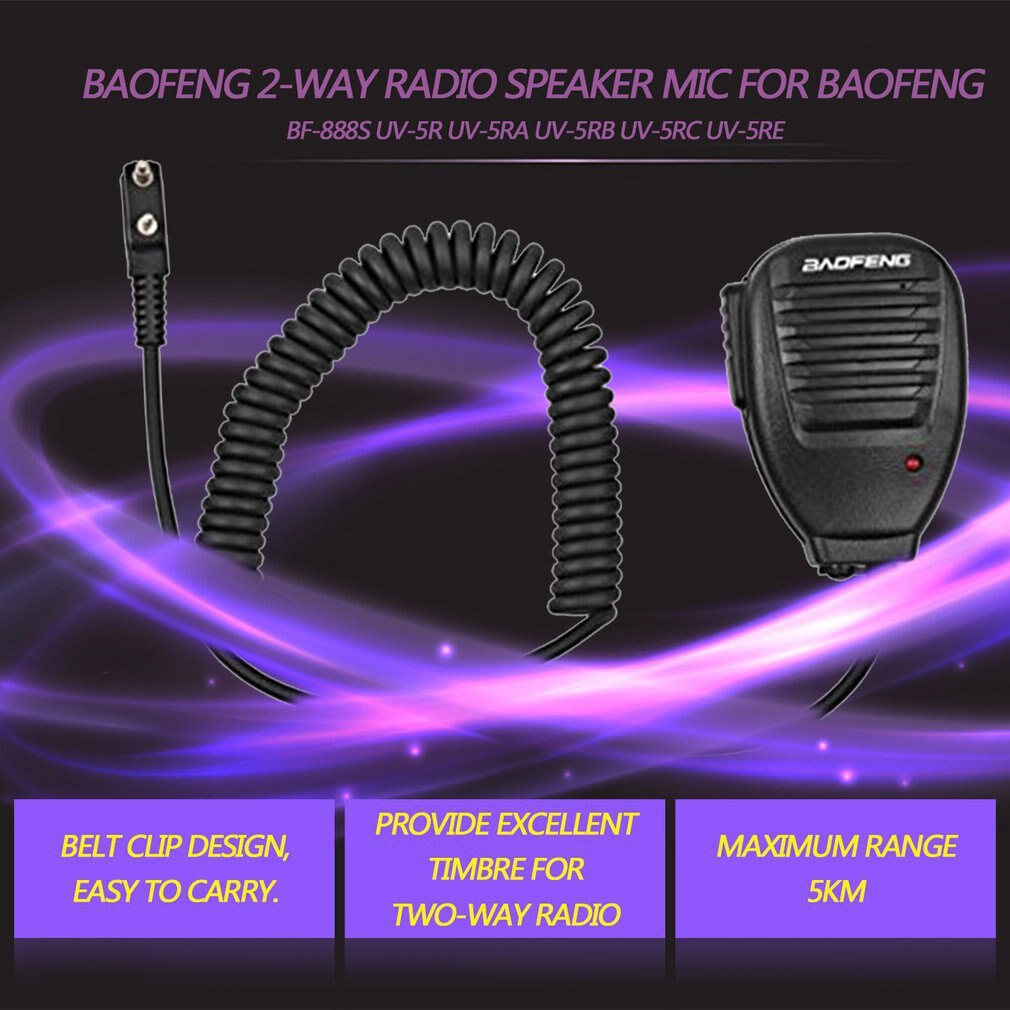 Portable Universal Baofeng 2-Way Radio Speaker wit... – Grandado