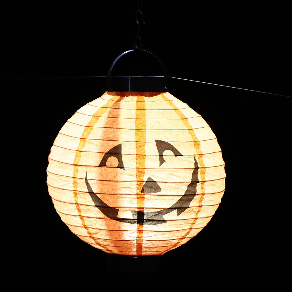 LED Halloween Paper Pumpkin Hanging Lantern DIY Pa... – Grandado