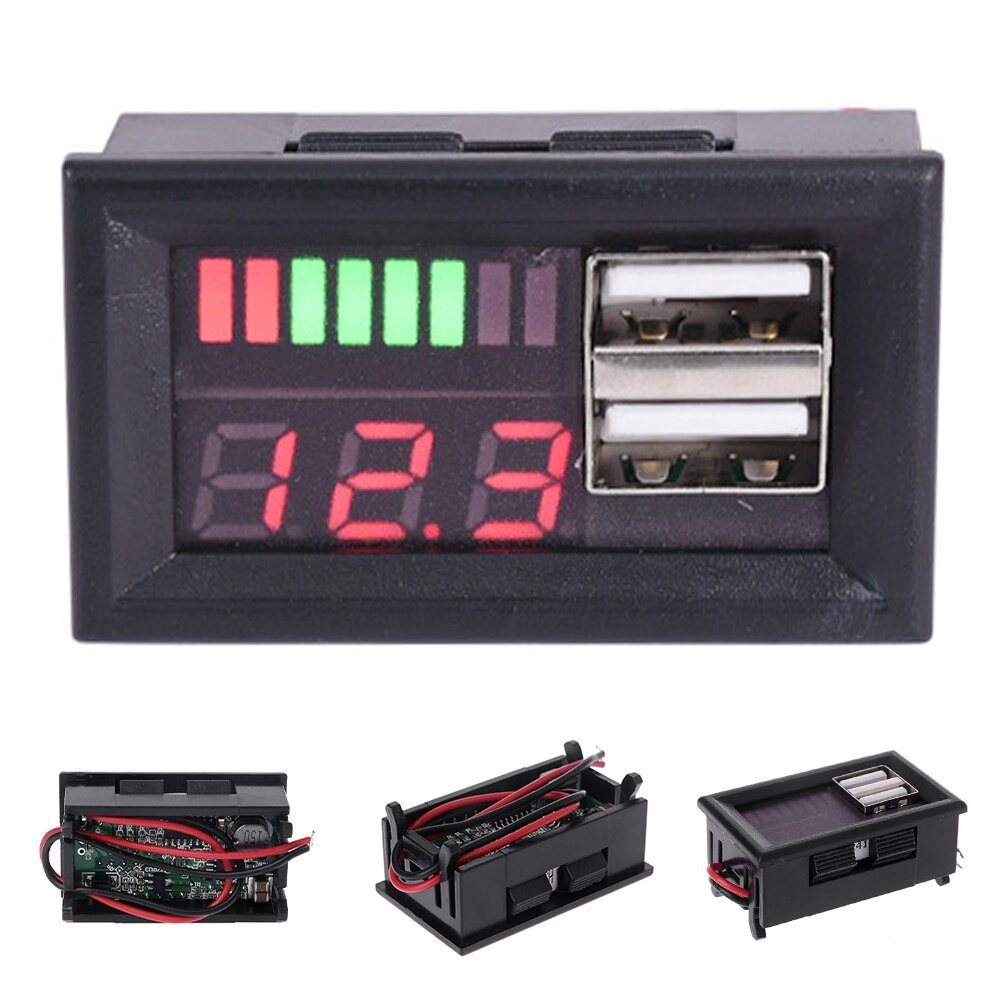 12V Multifunctionele Auto Voltmeter Dual Usb Energ... – Grandado