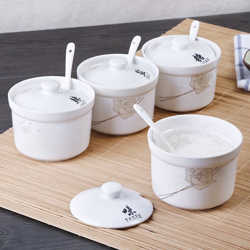 Ceramic Kitchen Seasoning Tank Set, Spice Storage ... – Grandado