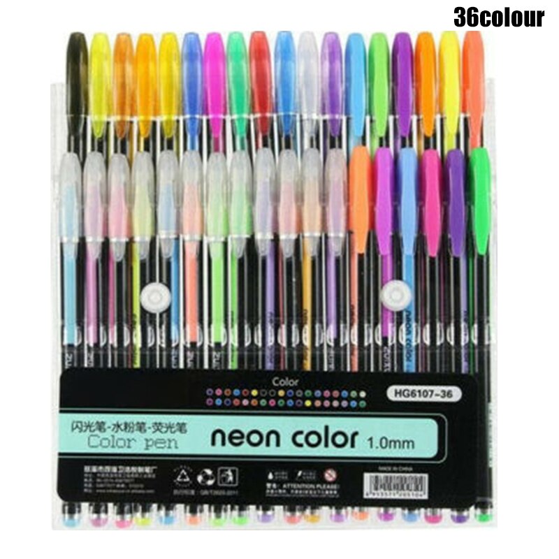 12 18 24 36 48 Colors Kawaii Metallic Gel Pens Set... – Grandado