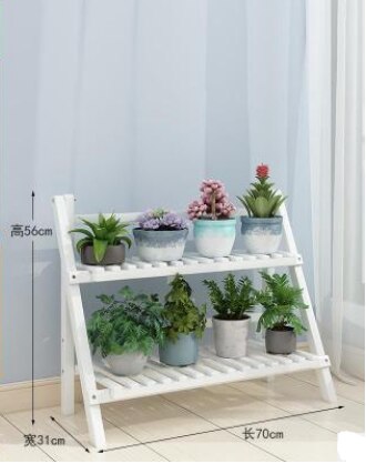 Indoor living room plant rack flower shelf wood sh... – Grandado
