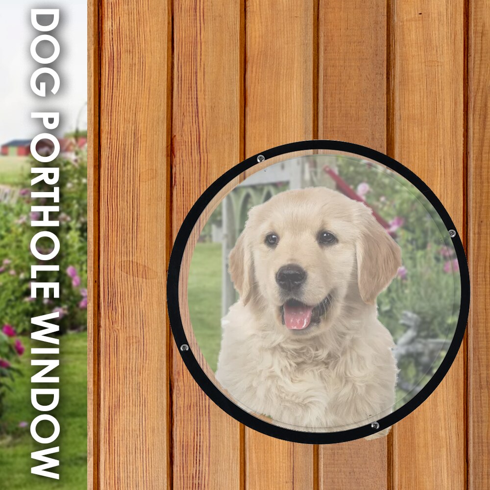 Pet Porthole Cat Dog Round Transparent Fence Peek ... – Vicedeal