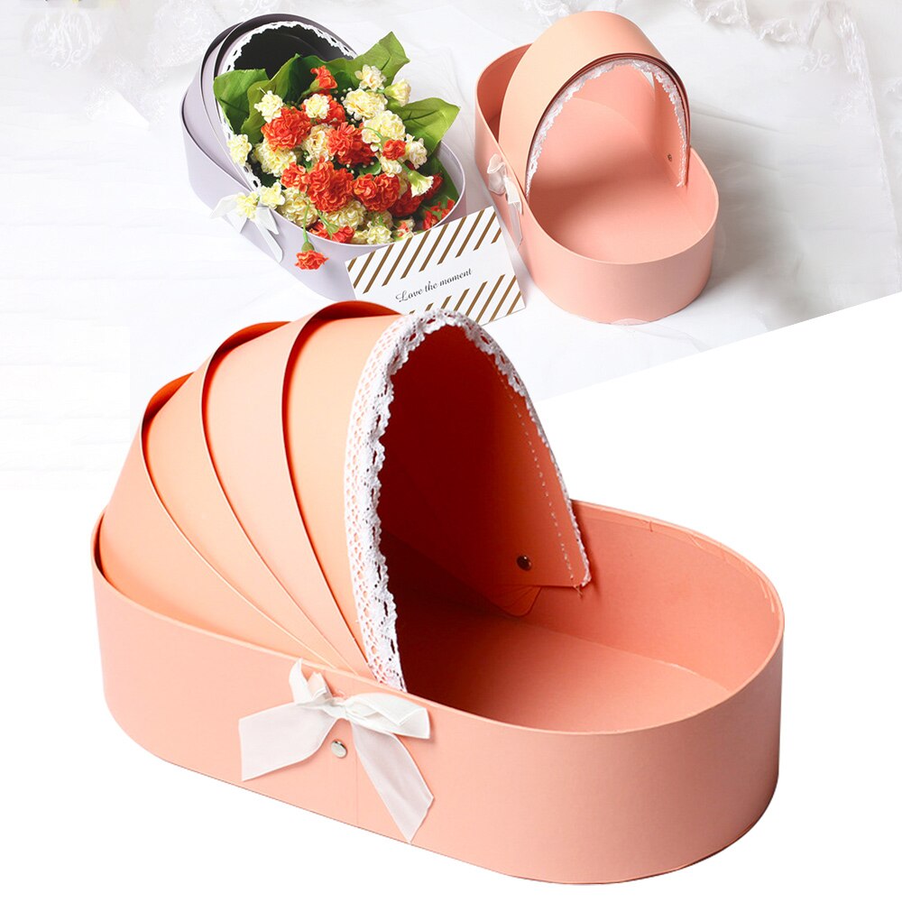 Cradle Flower Basket Rose Flower Arrangement Box B... – Grandado