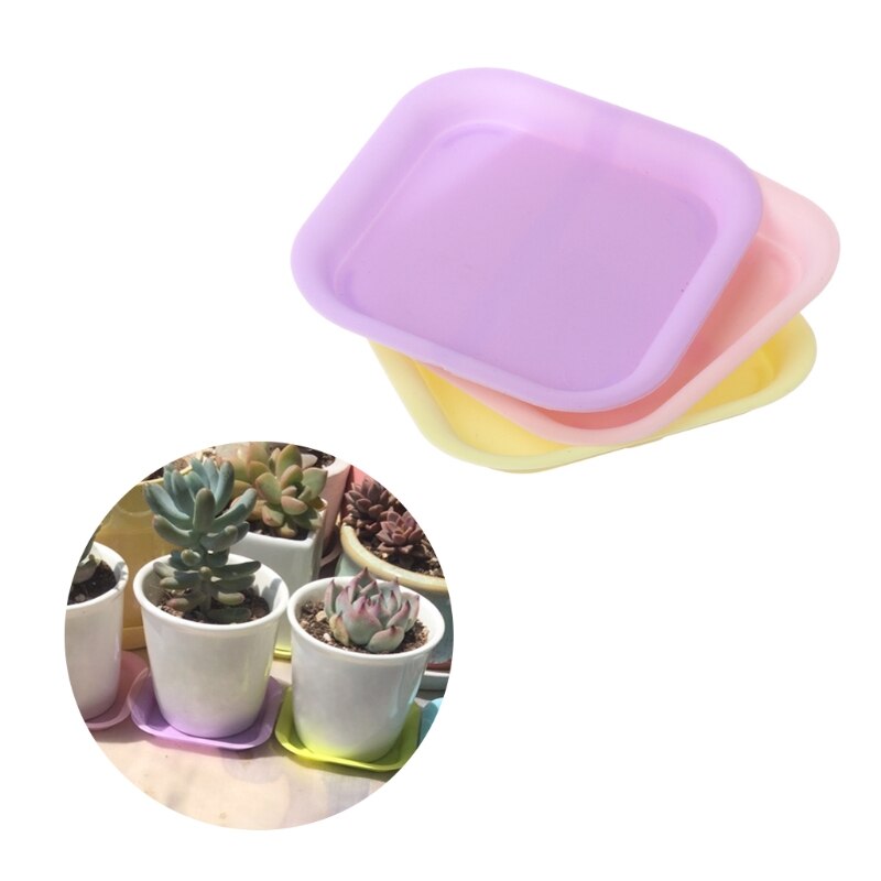 Plastic Plant Flower Pot Saucer Square Base Water ... – Grandado