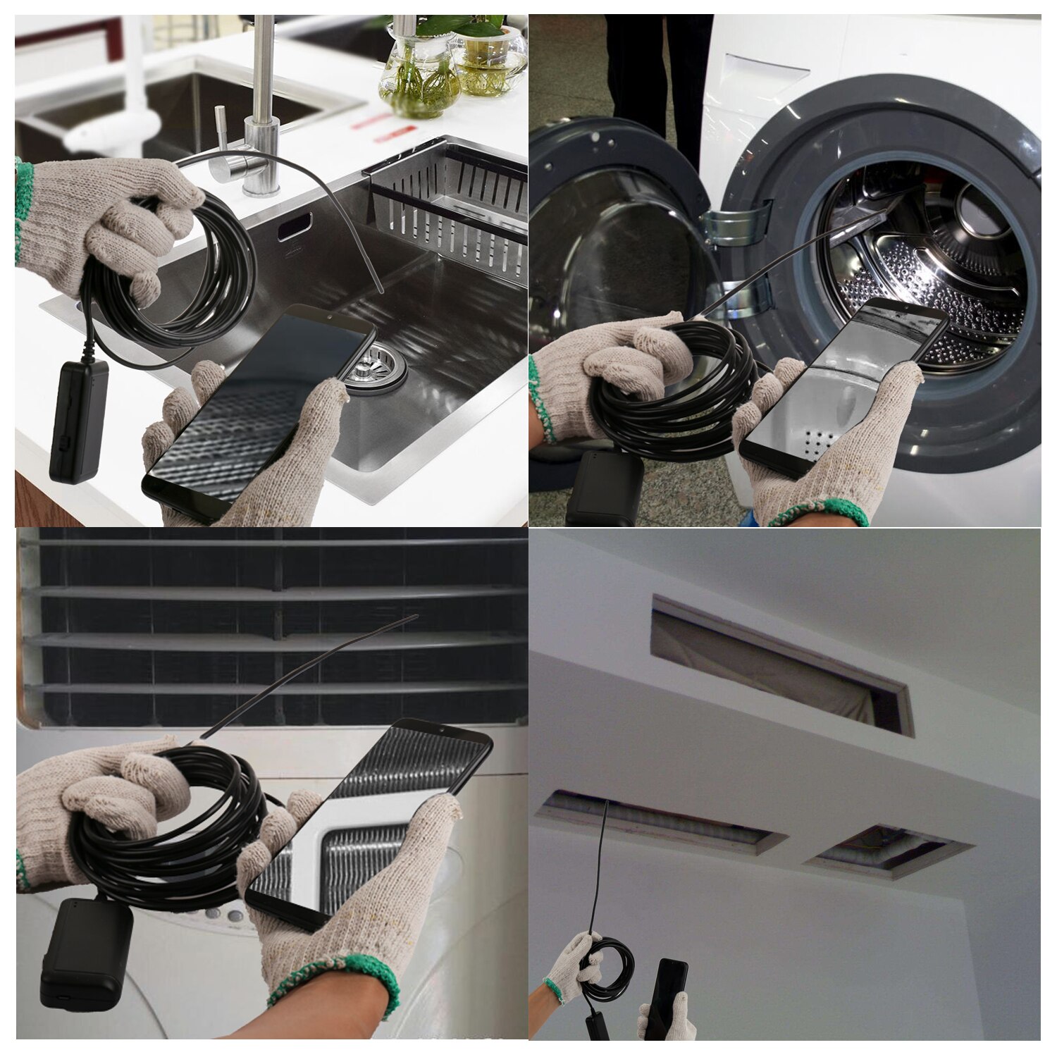 6 Adjustable LEDS 5.5mm pipe drain sewer camera mi... – Grandado