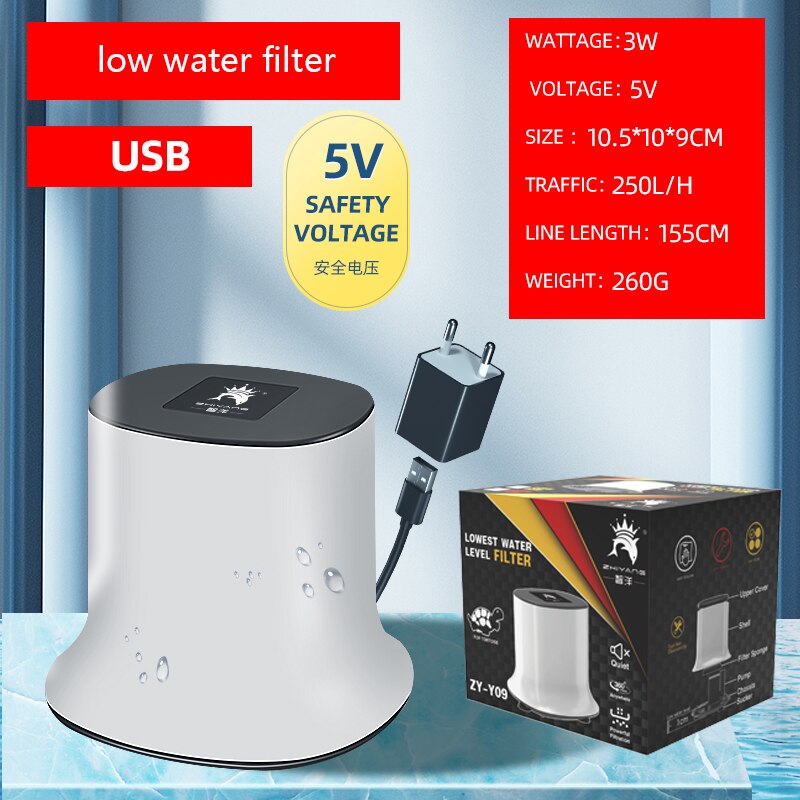 110-240V Turtle Fish Tank Aquarium Low Water Level... – Vicedeal