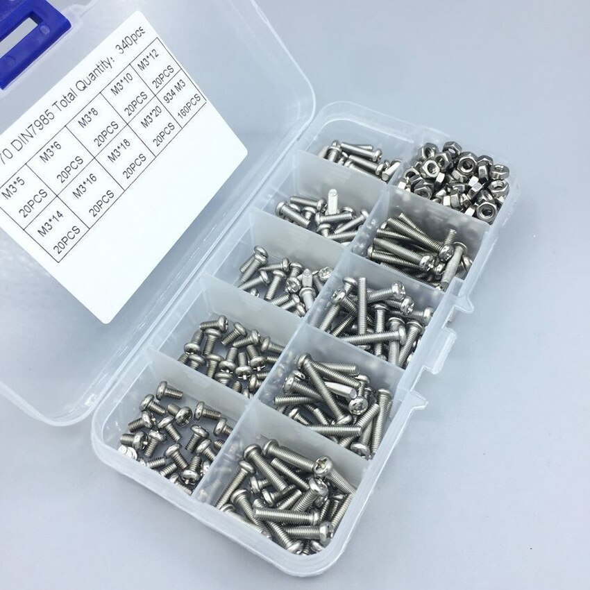 Kit d'assortiment de vis à tête cylindrique en... – Grandado