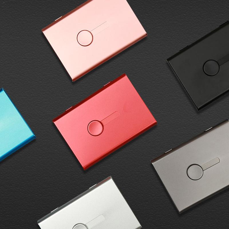 Business Card Holder Hand Push Card Case Bank Card... – Vicedeal