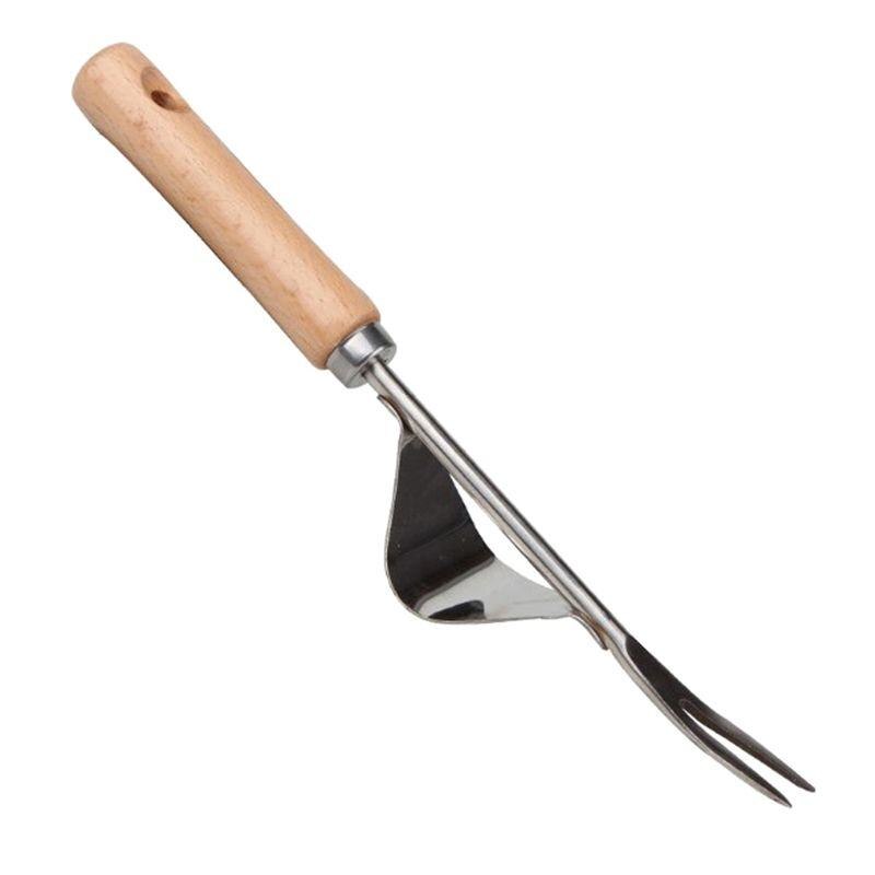 Manual Weeder Fork Metal Hand Garden Wood Handle D... – Grandado