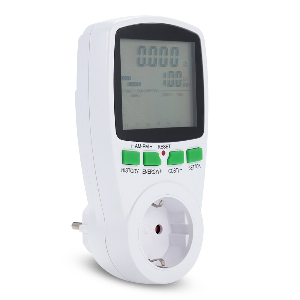 220v AC Power Meters Digital Wattmeter EU Energy M... – Vicedeal