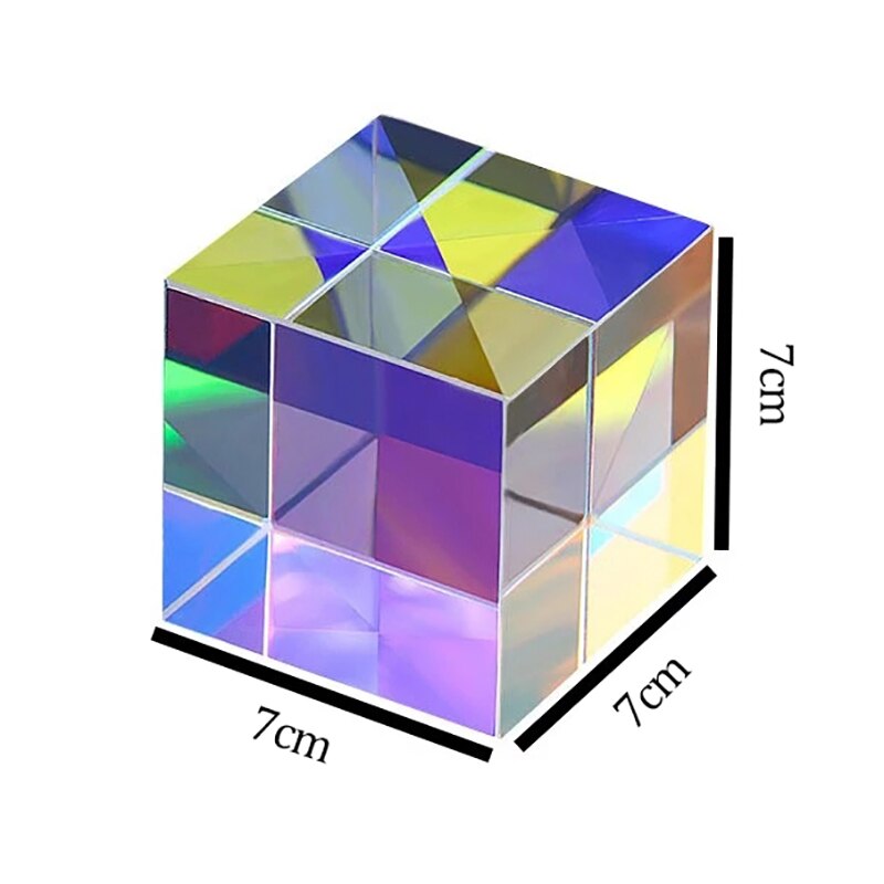 1Pcs 7*7*7Cm Cube Prism Gebrandschilderd Glas Beam... – Grandado