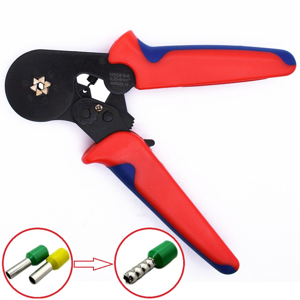 Krimptang Zes Doorn AWG23-10 0.25-6mm2 Verstelbare... – Grandado