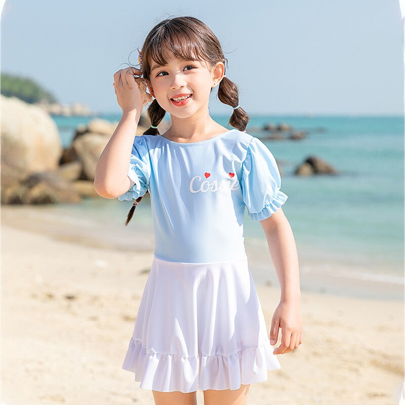 2-8Y Baby Girl Swimwear One Piece Swim Suit Print ... – Vicedeal