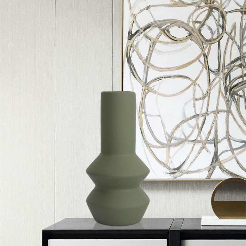 Nordic ins Morandi color ceramic vase living room ... – Grandado