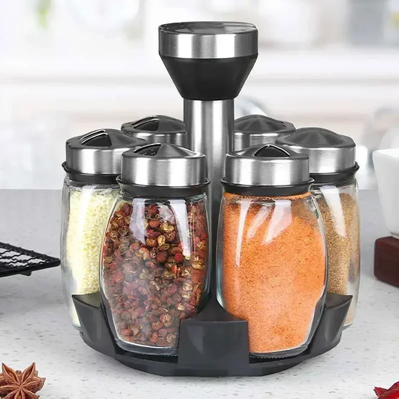 Single Bottle Glass Jar and Spice Jar Set Rack Gla... – Grandado