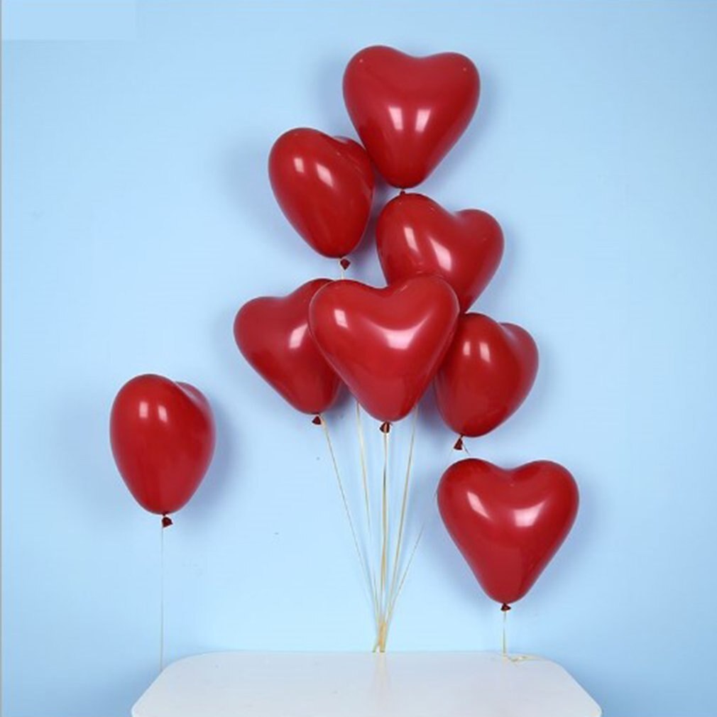 50 Pcs 10 Inch Red Foil Round Heart Balloons Marri... – Grandado