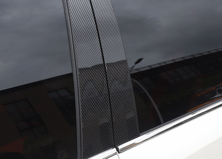 ABS Carbon Fiber Door B pillars post Cover Center ... – Grandado