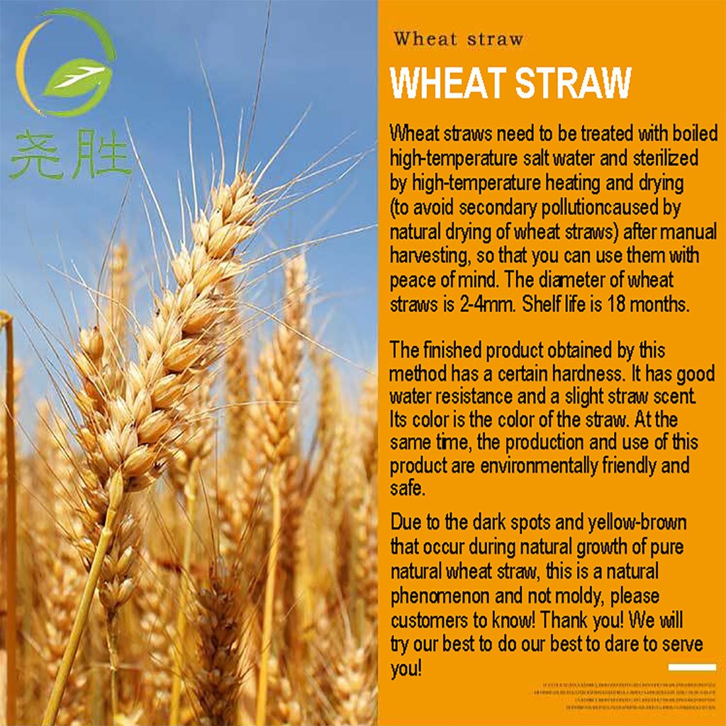 100pcs Wheat Straws Disposable Drinking Straws Coc... – Vicedeal