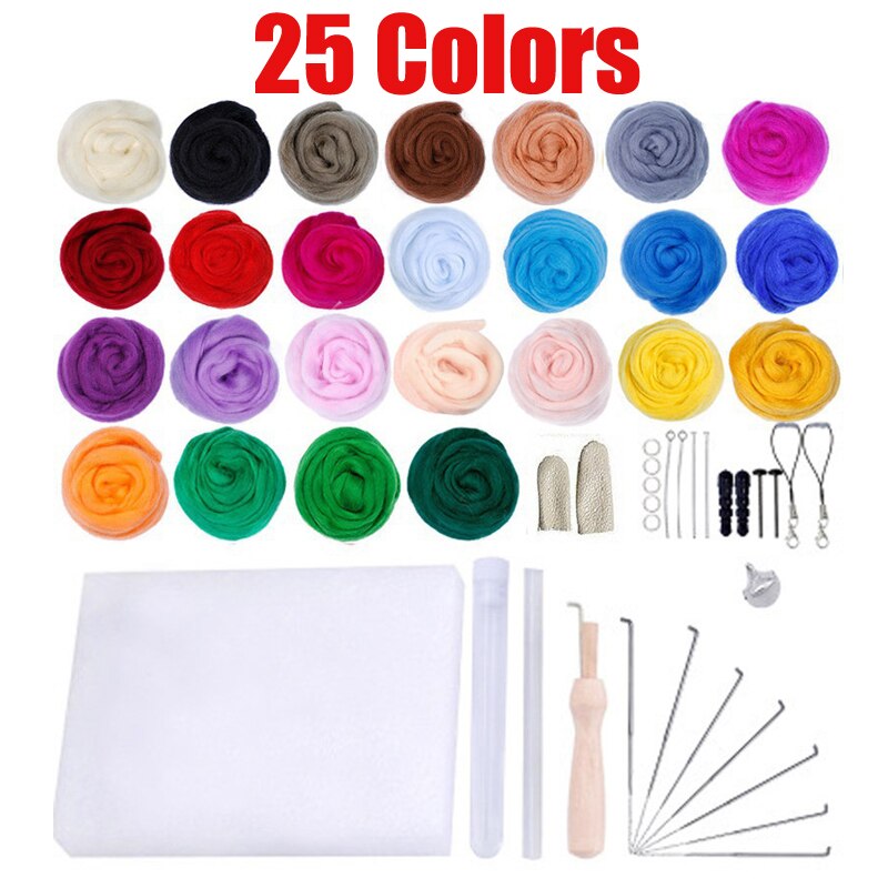 40/25/10 Kleuren Vilt Naald Wol Fiber Diy Wolvilt ... – Grandado